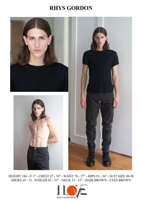 Rhys Gordon for I LOVE MODEL MANAGEMENT